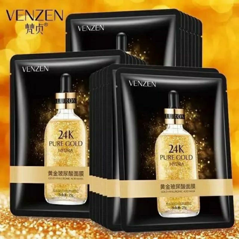 Jual Venzen 24K Gold Mask Sheet | Shopee Indonesia