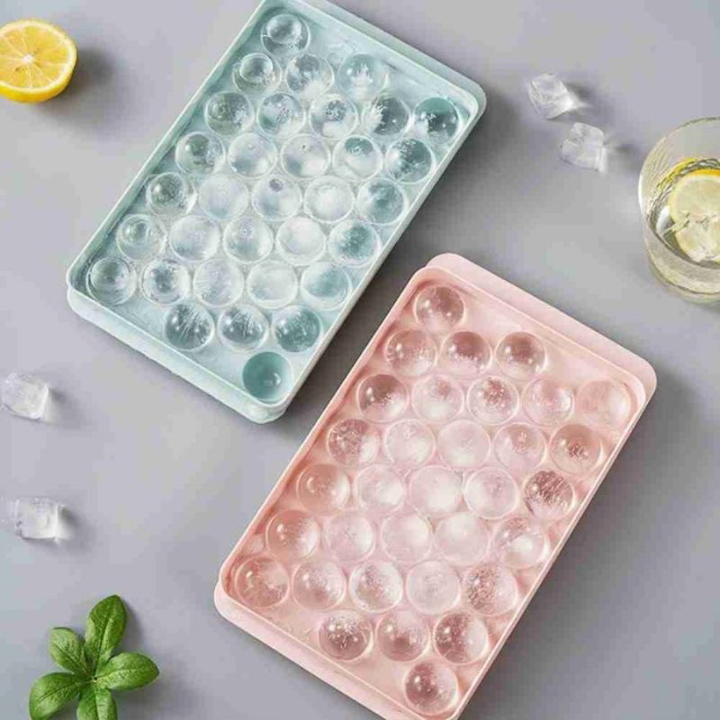 Jual 33 Round Cetakan Es Batu Bulat Ice Cube Tray / Cetakan Es Batu ...