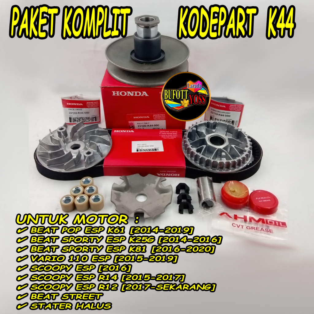 Jual Paket Komplit Rumah Roller Assy Honda Beat Pop Pully Only k44 ...