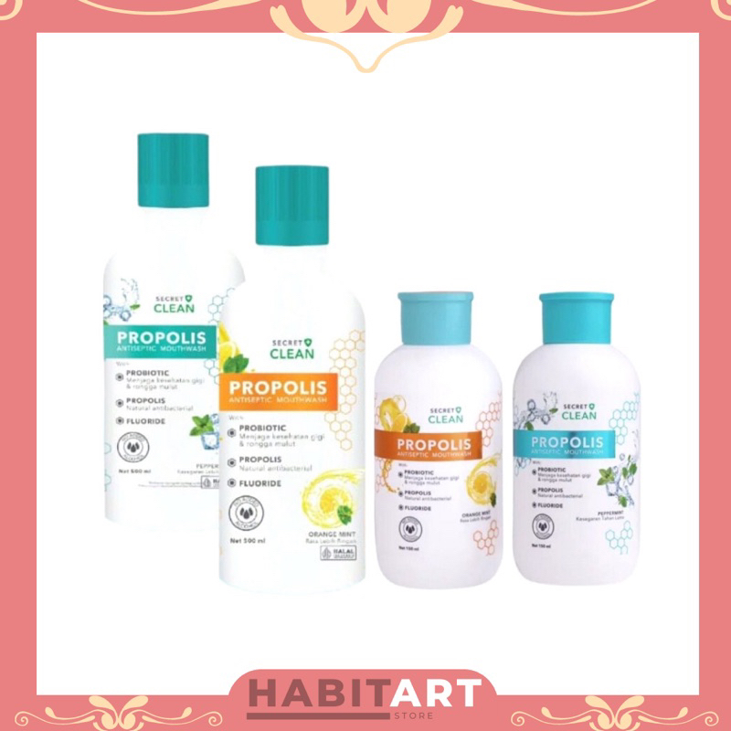 Jual Secret Clean Propolis Antiseptic Mouthwash 150 ml & 500 ml | Shopee Indonesia
