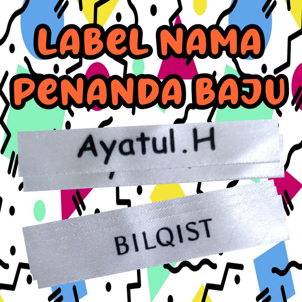 Jual LABEL NAMA PENANDA BAJU | Shopee Indonesia