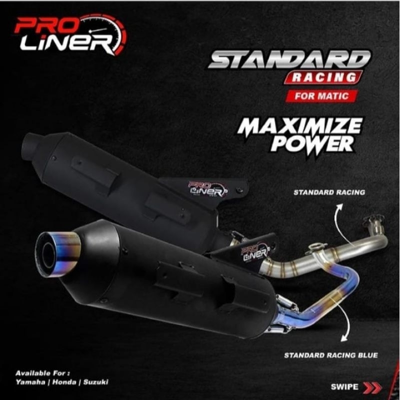 Jual Knalpot ProLiner Standar Racing All Matic Original Leher Pelangi ...
