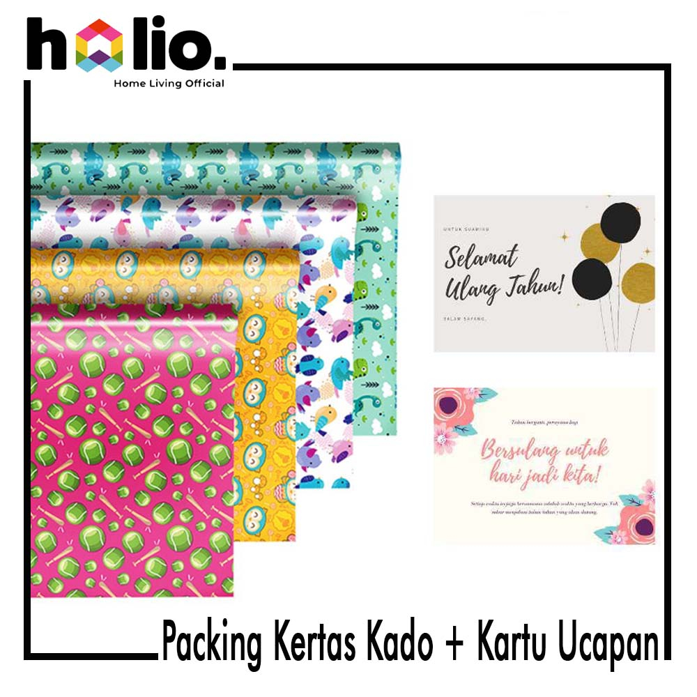Jual Holio Extra Packing Kertas Kado dan Kartu Ucapan | Shopee Indonesia