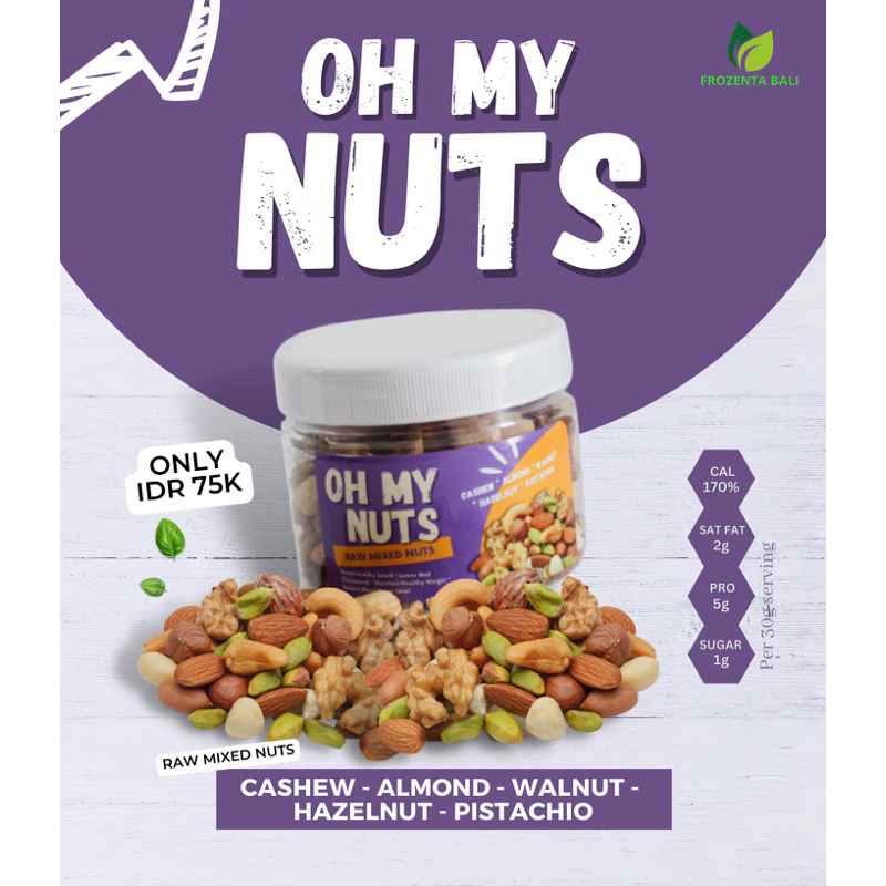 Jual Oh My Nuts - Raw Mixed Nuts Premium 200g | Shopee Indonesia
