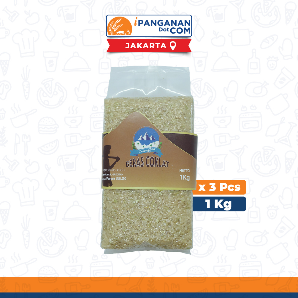 Jual Beras Organik Lereng Ijen Coklat 1 Kg x 3 Pack - JKT | Shopee Indonesia