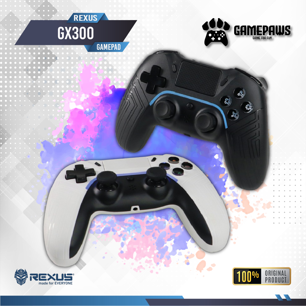 Jual Rexus GX300 Dual Mode Wireless Bluetooh Gamepad Joystick for PC ...