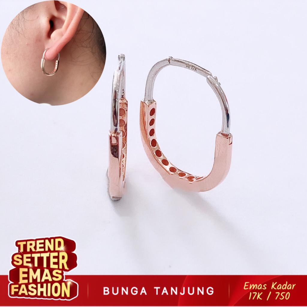 Jual ANTING GEMBOK - EMAS 17K - BUNGA TANJUNG GOLD | Shopee Indonesia