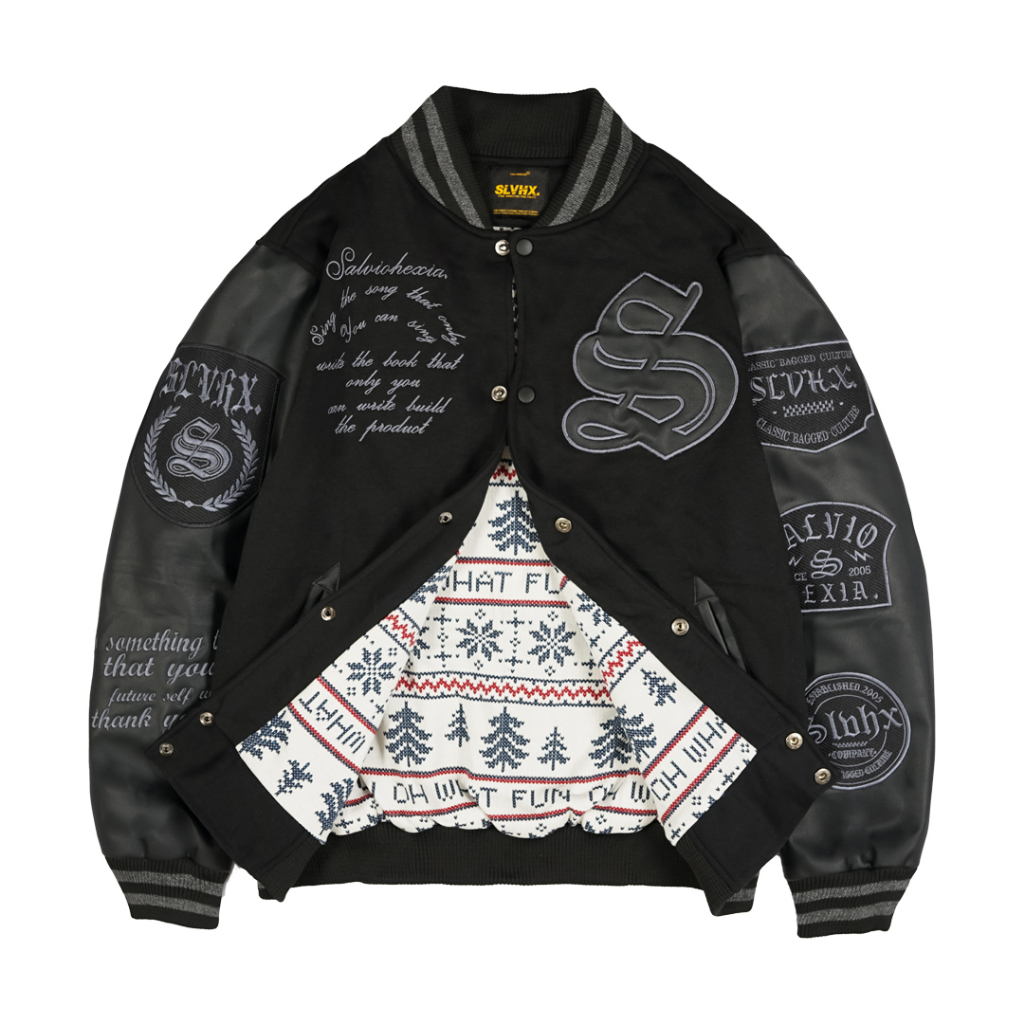Jual Salvio Hexia Varsity Jacket Black My Pride | Shopee Indonesia