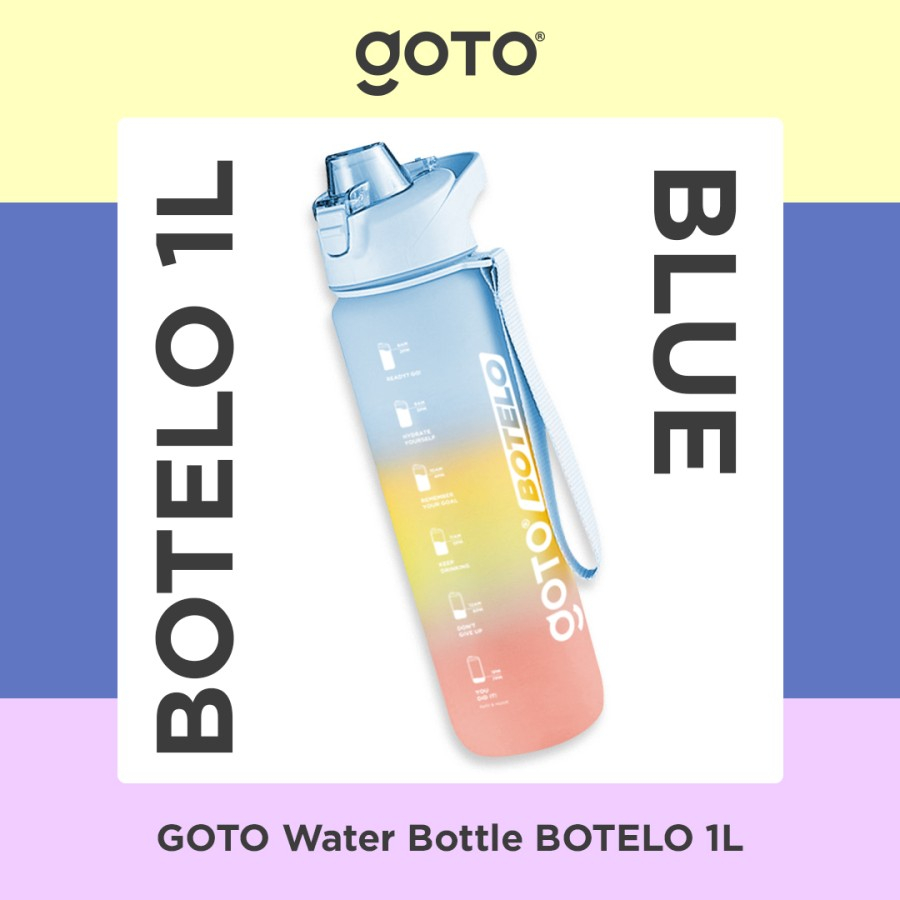 Jual Goto Botelo Bottle Tumblr Air 1 Liter Botol Minum Jumbo Viral ...