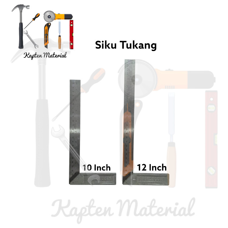 Jual Penggaris Ukur Sudut 10" | Siku Tukang 12" | Alat Ukur Meteran ...