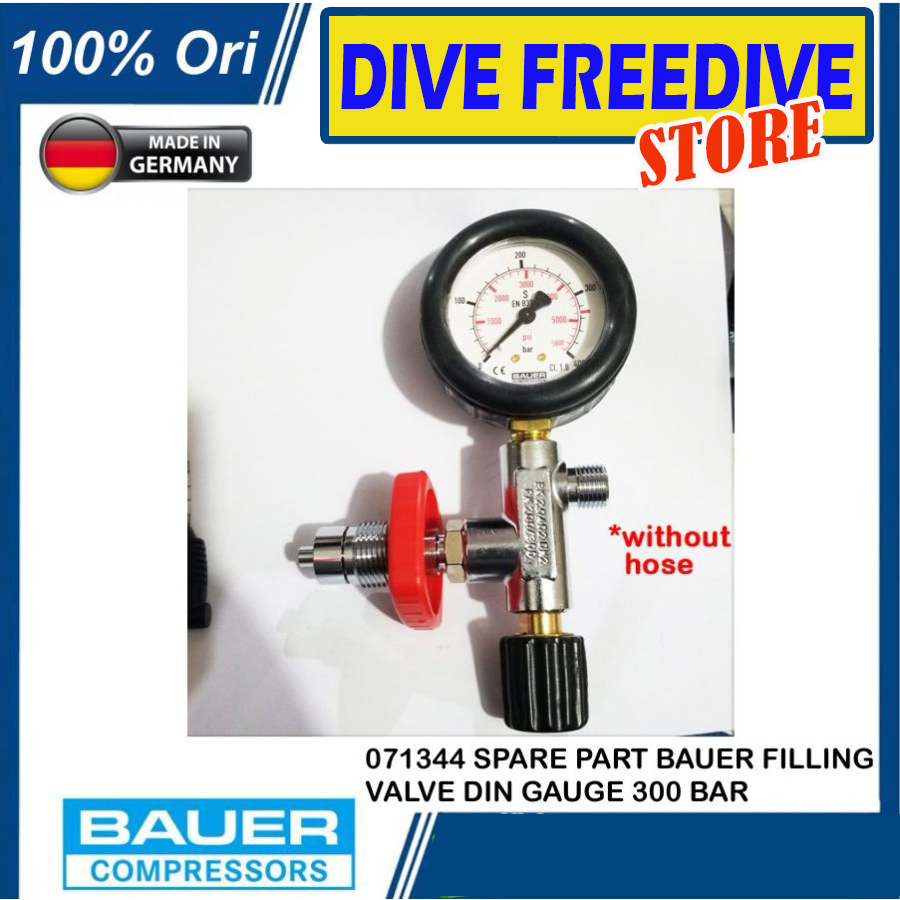 Jual 071344 Spare Part Compressor Bauer Tank Filling Valve Din 300 Bar ...