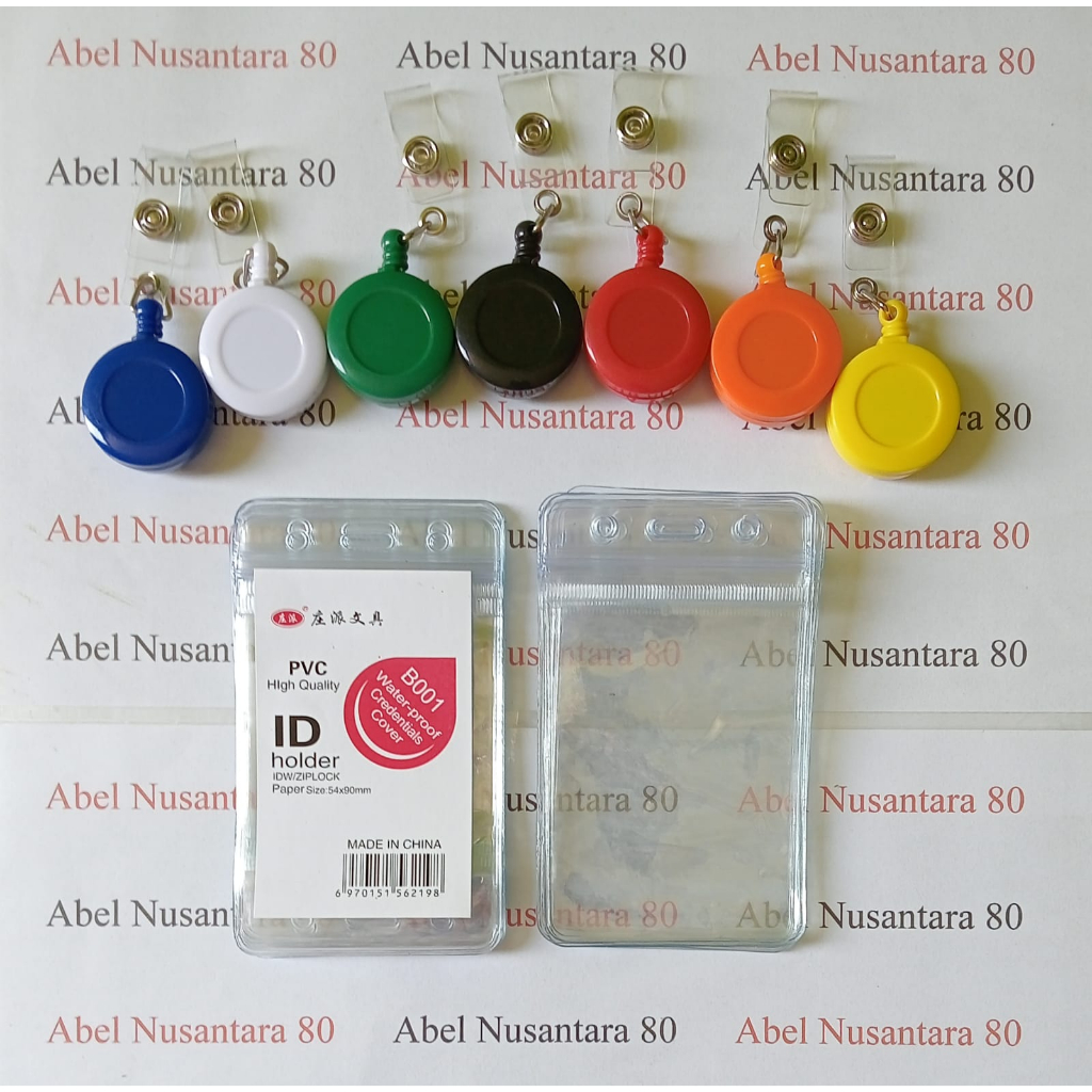 Jual Paket ID Card Zipper 6,5x9CM + Yoyo ID Card Plastik Dove Warna ...