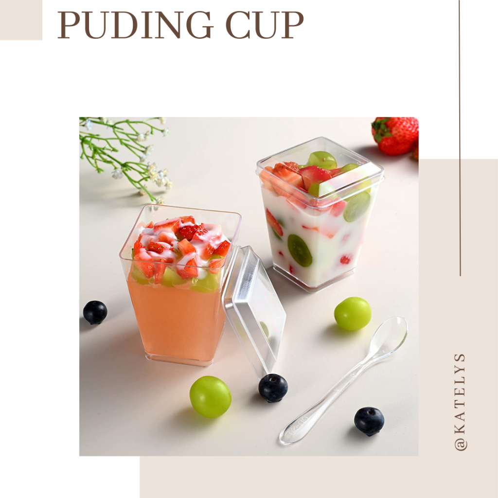 Jual Tempat Puding Transparan Dengan Tutup| Cup Puding | Mika Puding ...