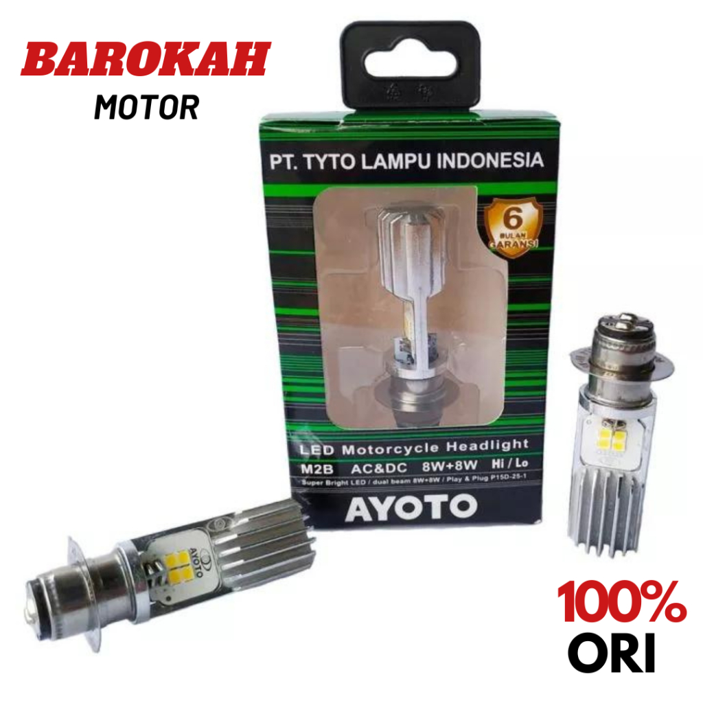 Jual Lampu LED Ayoto / Lampu Depan Motor LED Ayoto AC DC M2B Super Terang | Shopee Indonesia