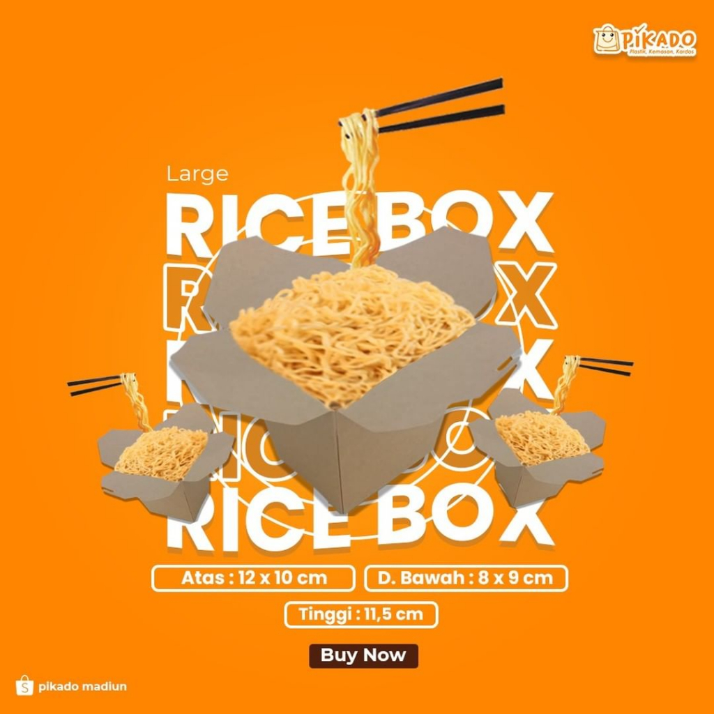 Jual Rice Box Large/Box makanan/food pail/kemasan makanan/rice box ...
