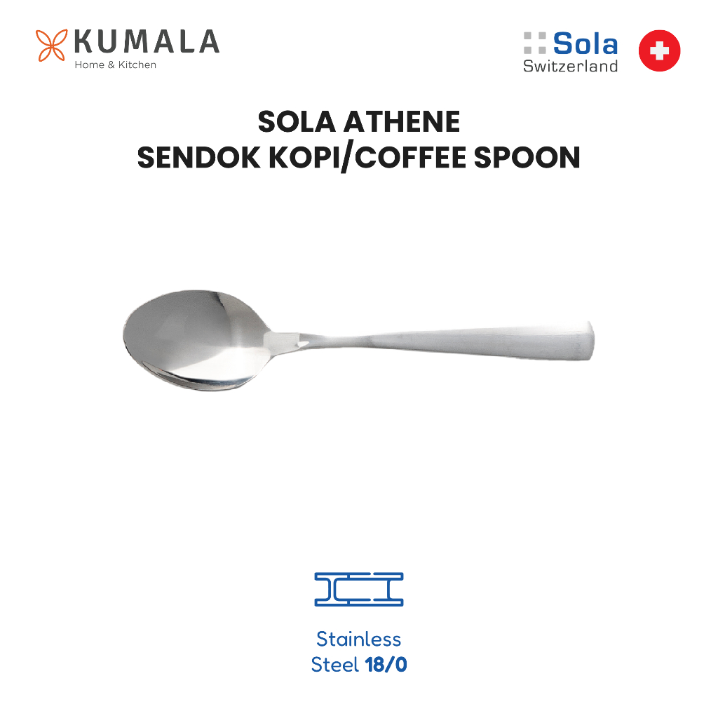 Jual Sola Athene - Sendok Kopi/Coffee Spoon Stainless Steel 18/0 - 1 ...