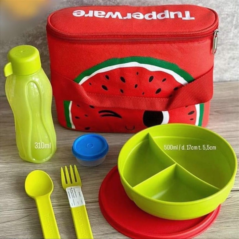 Jual TUPPERWARE - KIDS LUNCH SET WATERMELON | Shopee Indonesia