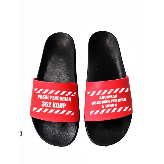 Jual Sendal Pria Wanita Dan Selop/Slide Kata Keren Unik /other/ Sandal ...