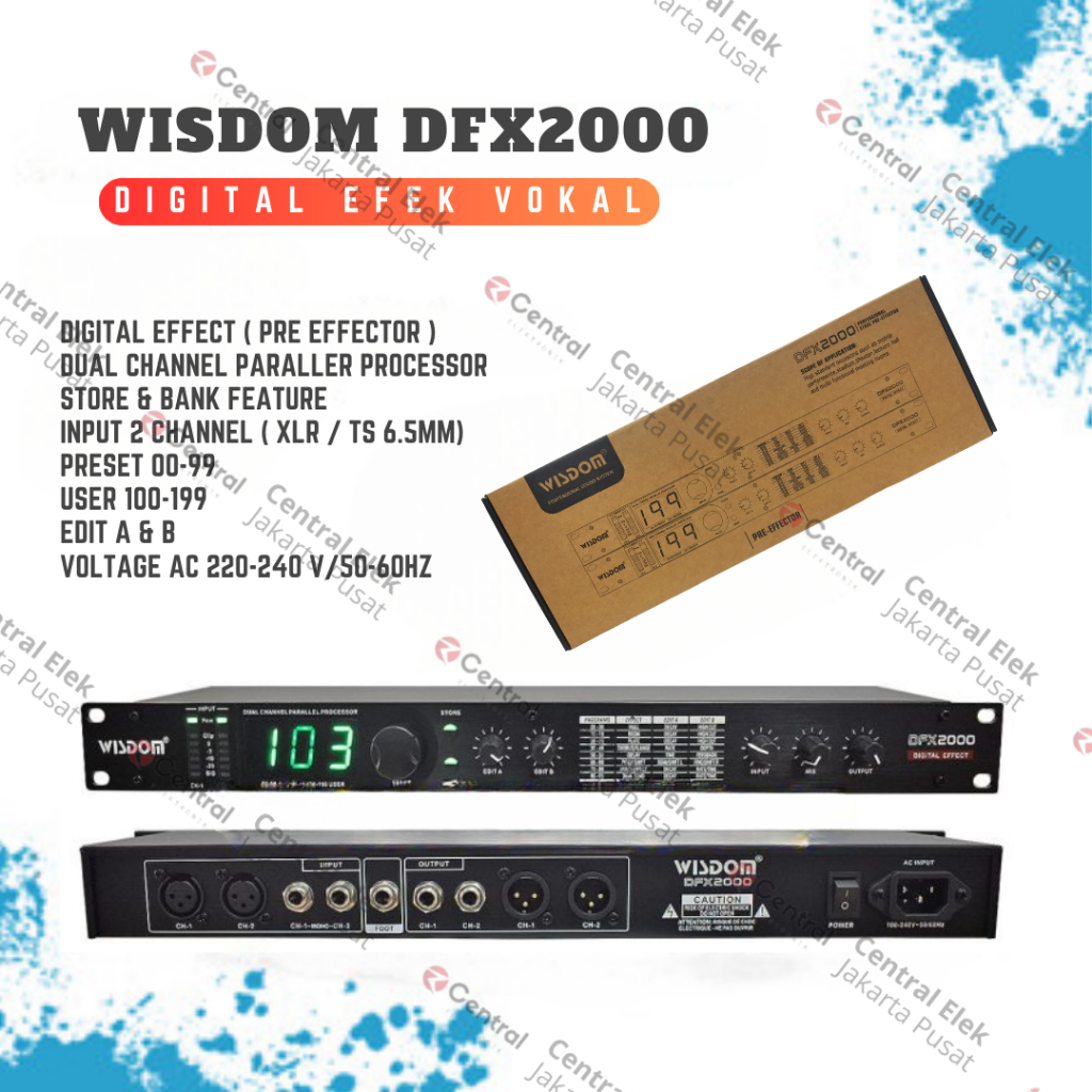 Jual wisdom dfx2000 digital efek vokal wisdom dfx-2000 | Shopee Indonesia