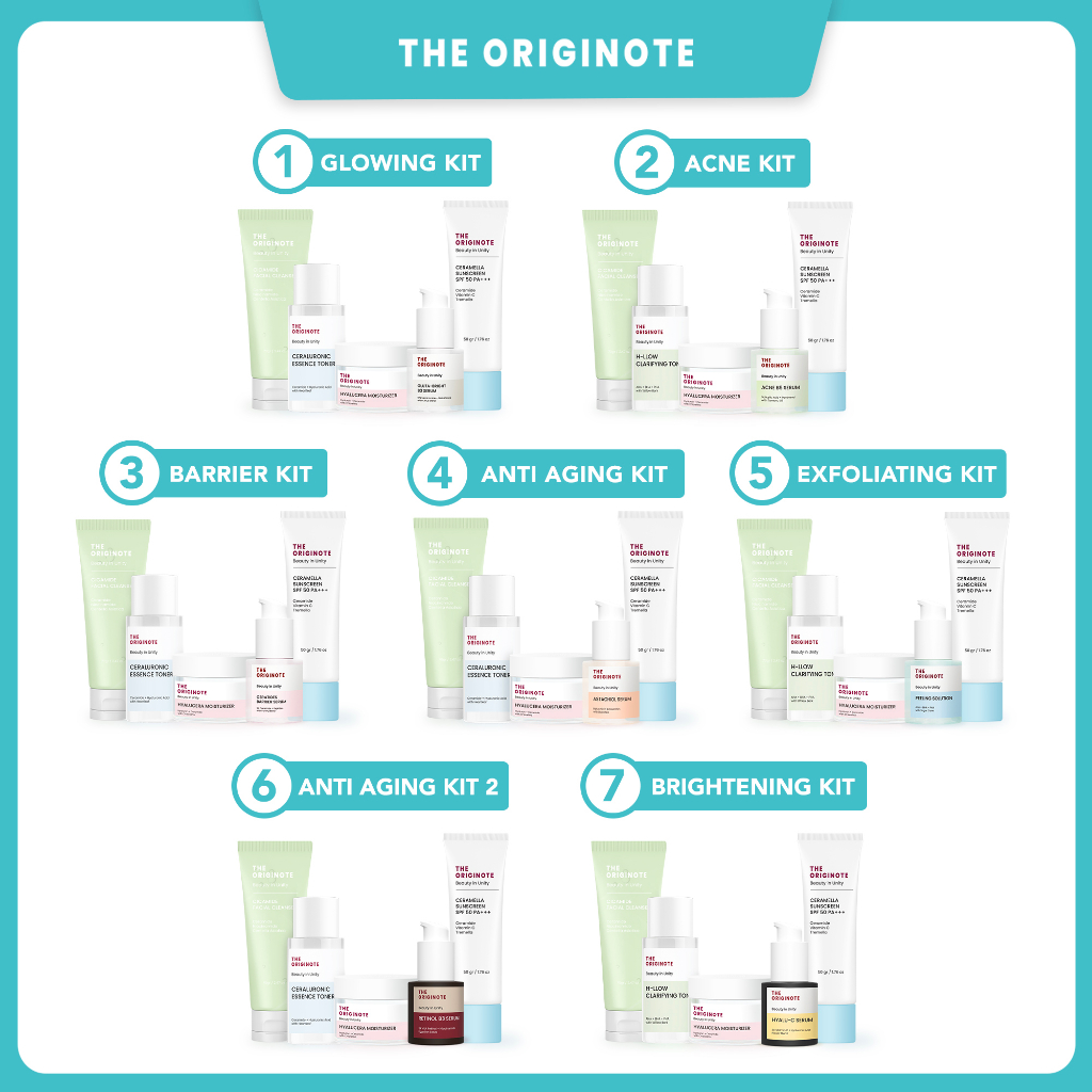 Jual SPECIAL BUNDLE 5in1 The Originote Paket Skincare Face Wash Toner ...