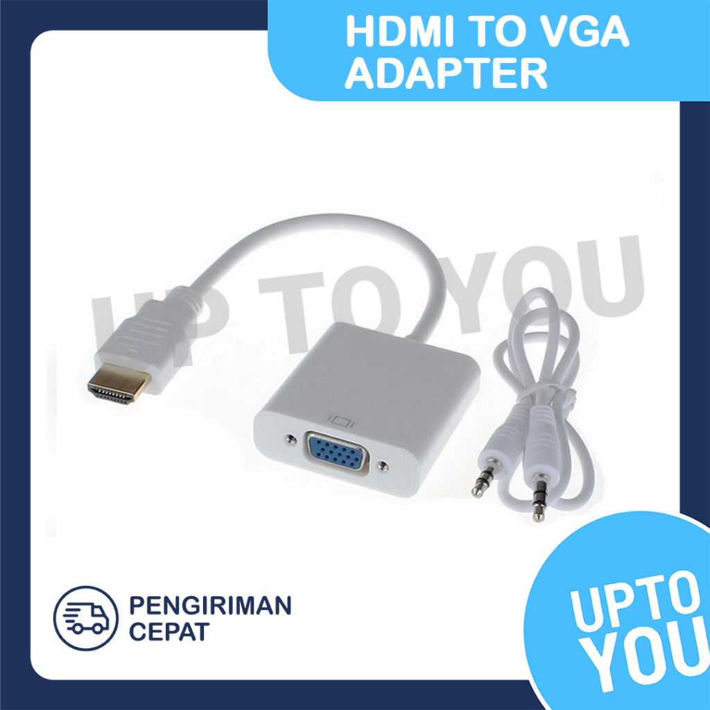 Jual Konverter HDMI Ke VGA dengan audio - HDMI TO VGA With Audio ...