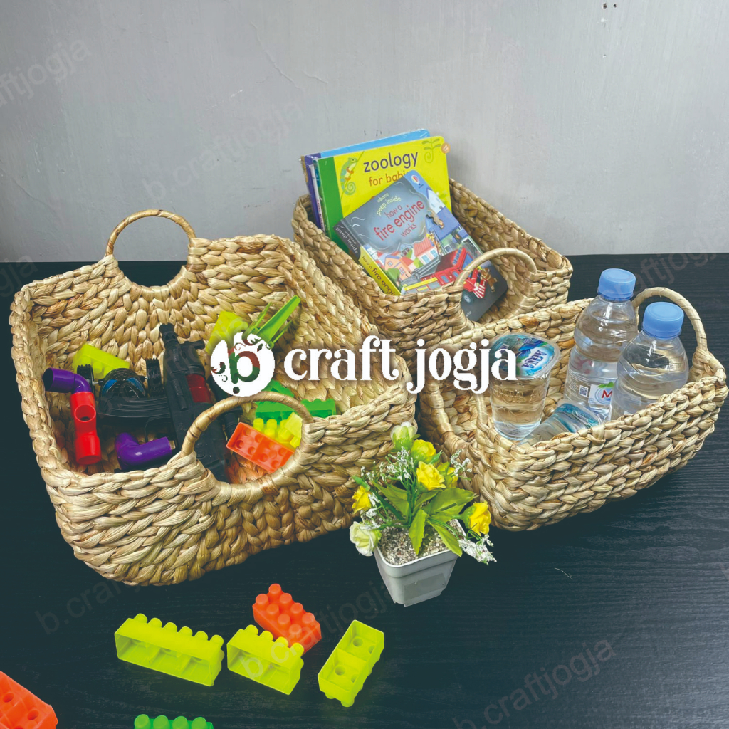 Jual Keranjang Anyaman Enceng Gondok Ring Serbaguna 1 Set Isi 3 pcs ...