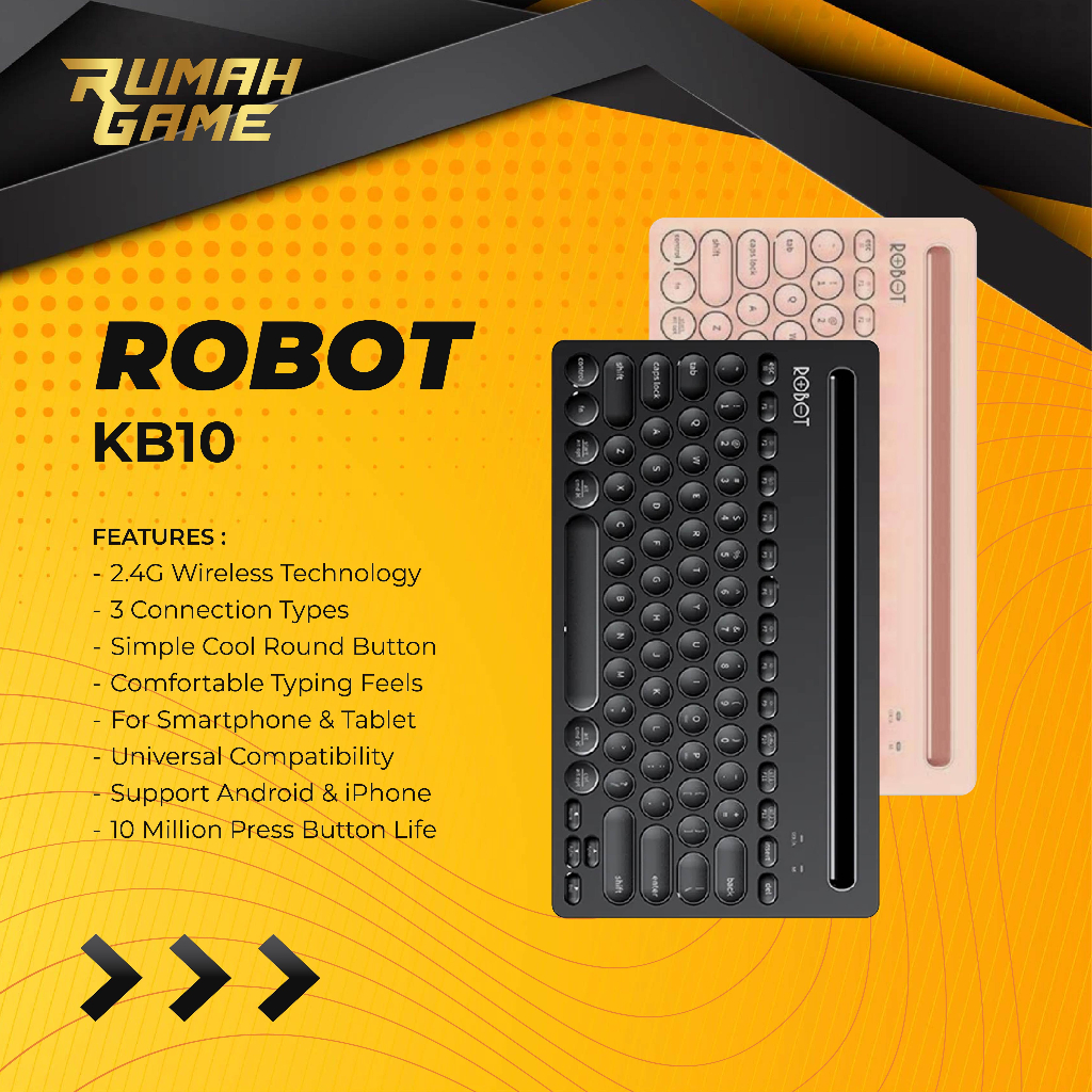 Jual ROBOT KB10 KEYBOARD WiRELESS & BLUETOOTH Android iPad PC Multi ...