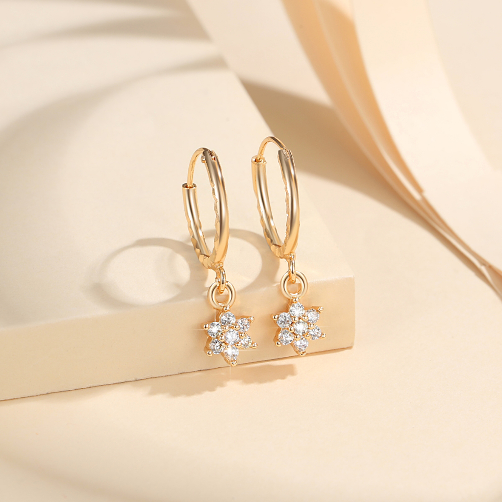Jual Lanme Jewelry Anting Korea Ins Temperamen Anting Bunga Sederhana ...