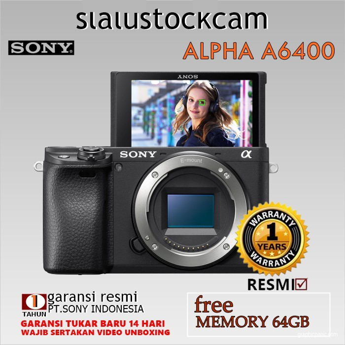Jual Sony Alpha a6400 Mirrorless Digital Camera Body Only Garansi Resmi ...