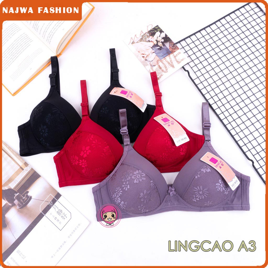 Jual NAJWA - BH LINGCAO A3 Original / Bra Push Up Bh Busa Super Lembut ...