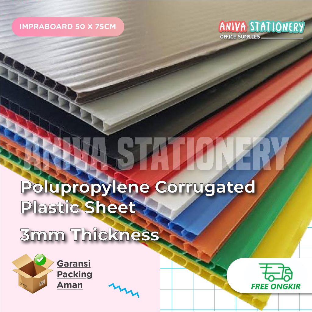 Jual IMPRABOARD INFRABOARD KARTON PLASTIK LEMBARAN TEBAL 3MM 50 x 75 cm ...