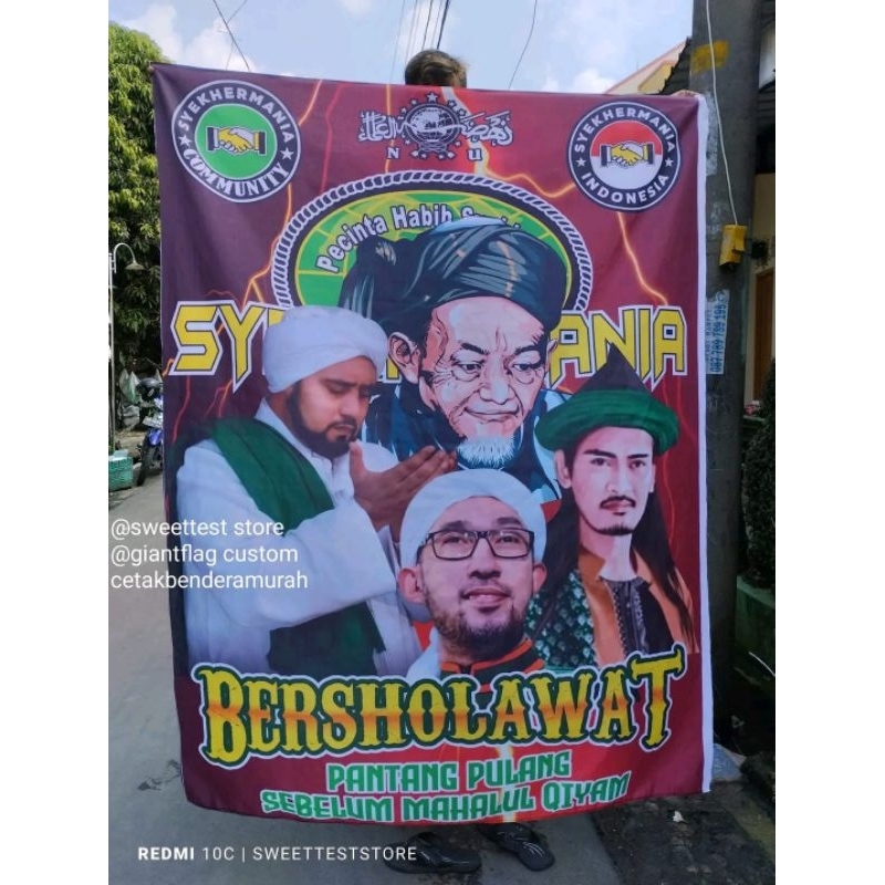 Jual BENDERA MAJELIS SYEKHERMANIA MAFIA SHOLAWAT AZZAHIR FULL PRINTING ...