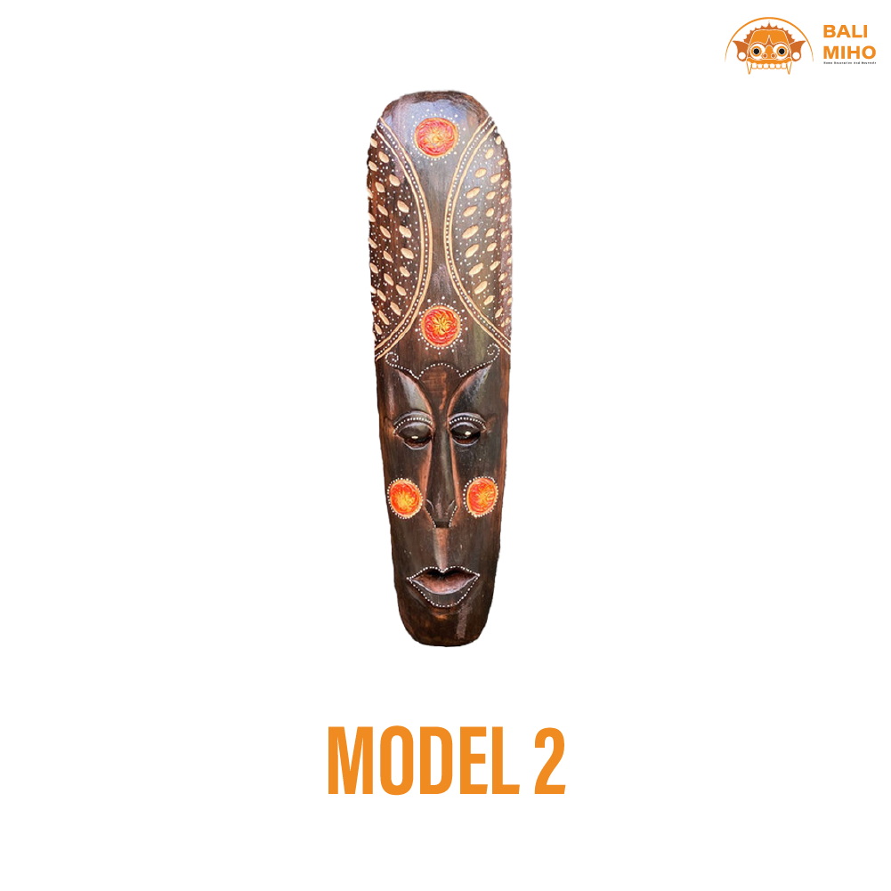 Jual Dekorasi Patung Topeng Suku Lombok 50 cm- Topeng Suku Etnik ...