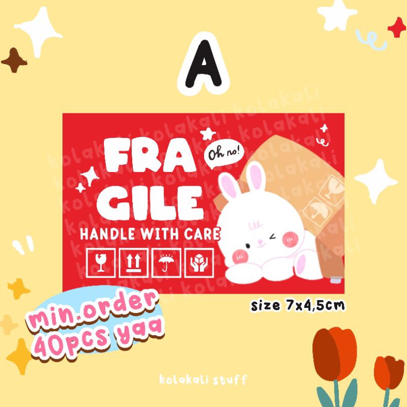 Jual STICKER FRAGILE • STIKER FRAGILE MURAH • STIKER LUCU • STIKER ...