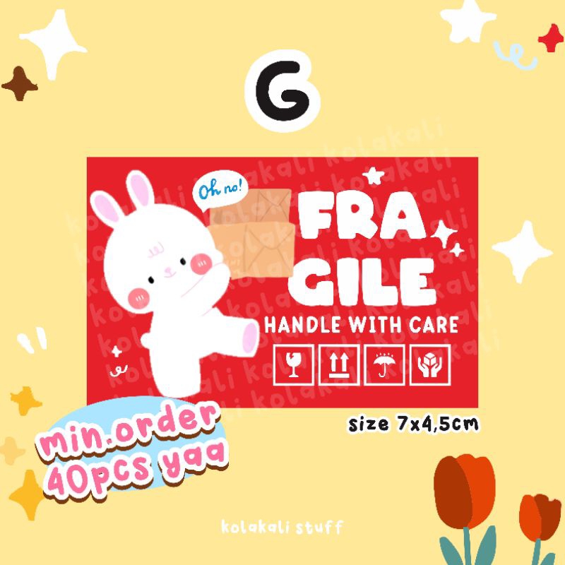 Jual STICKER FRAGILE • STIKER FRAGILE MURAH • STIKER LUCU • STIKER ...
