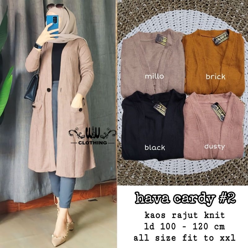Jual Restok Cardigan Hava cardy #2 by w&w clothing | Shopee Indonesia