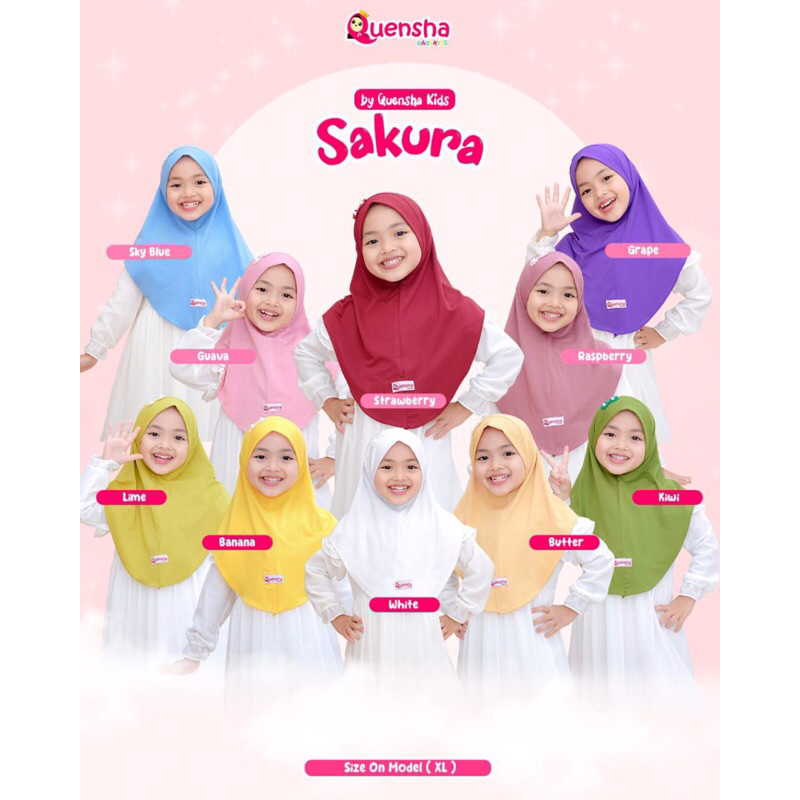 Jual hijab dagu anak / hijab Sakura by Quensha / hijab bayi / hijab ...