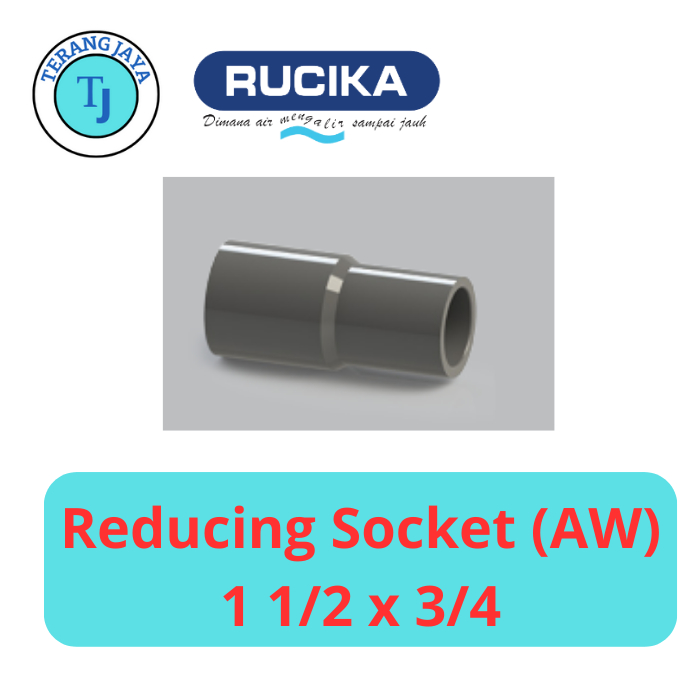 Jual REDUCING SOCKET (AW) 1 1/2" X 3/4" INCH RUCIKA - TURUNAN SAMBUNGAN ...