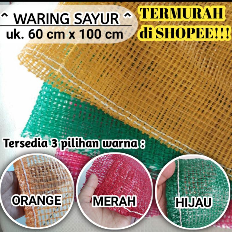 Jual Waring Sayur uk. 60 cm x 100 cm, Jaring Buah, Waring Buah, Karung ...