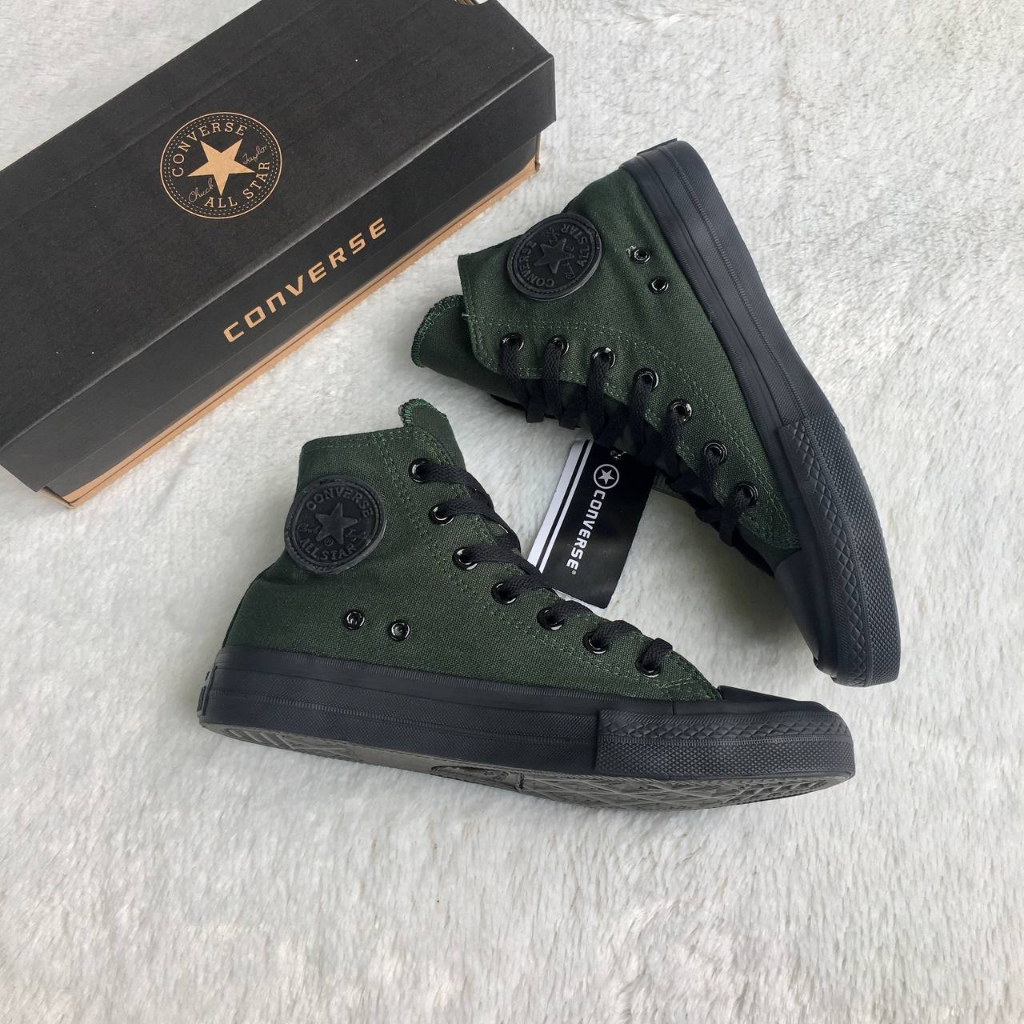 Jual Sepatu Converse All Star CT High Army Hitam Original Sepatu ...