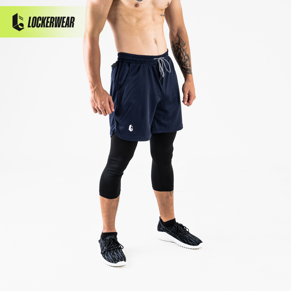 Jual Celana Lari Running Jogging Fitness Gym Pendek Pria Legging Manset ...
