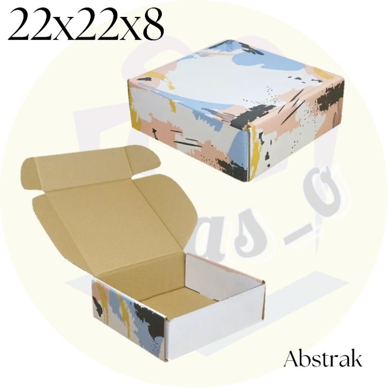 Jual kardus box ukuran 22x22x8 cm, box kemasan online shop/box kado/box ...