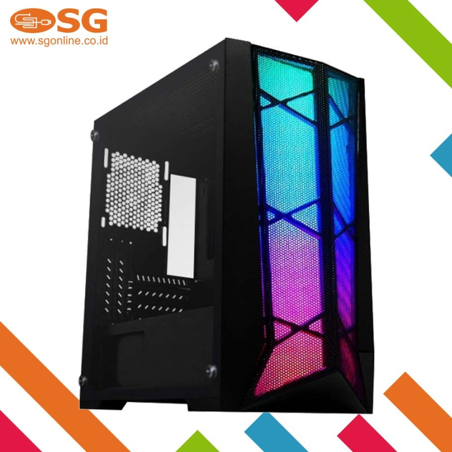 Jual CASING GAMING - CUBE GAMING BLACK SERIES - WRITE BLACK | Shopee ...