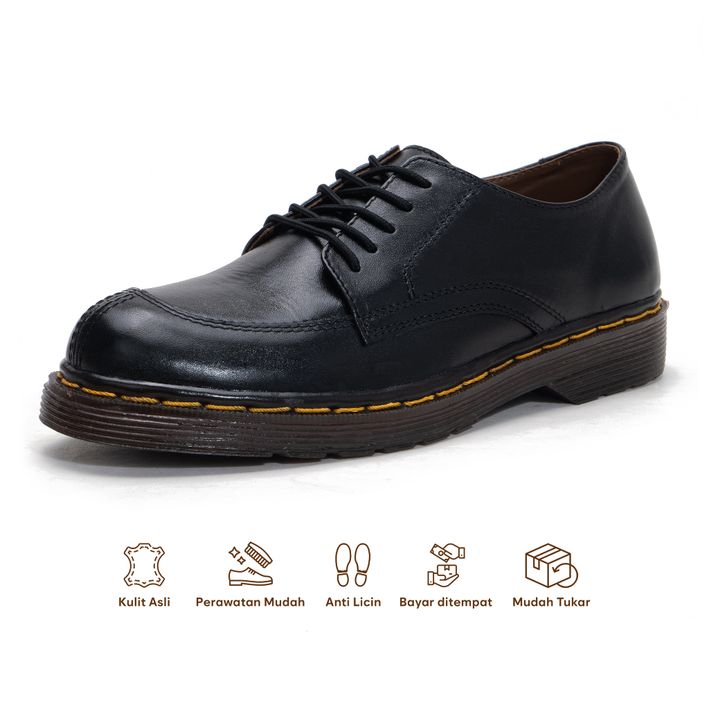 Jual Sepatu Low Boots Pria Casual Kulit Asli 5 Hole Boot Sabang Vin ...