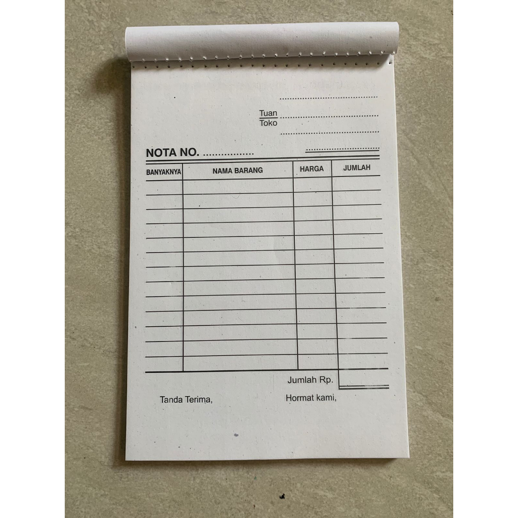 Jual NOTA 1 PLY, NOTA KONTAN RANGKAP 1 (LINK OPSIONAL) | Shopee Indonesia