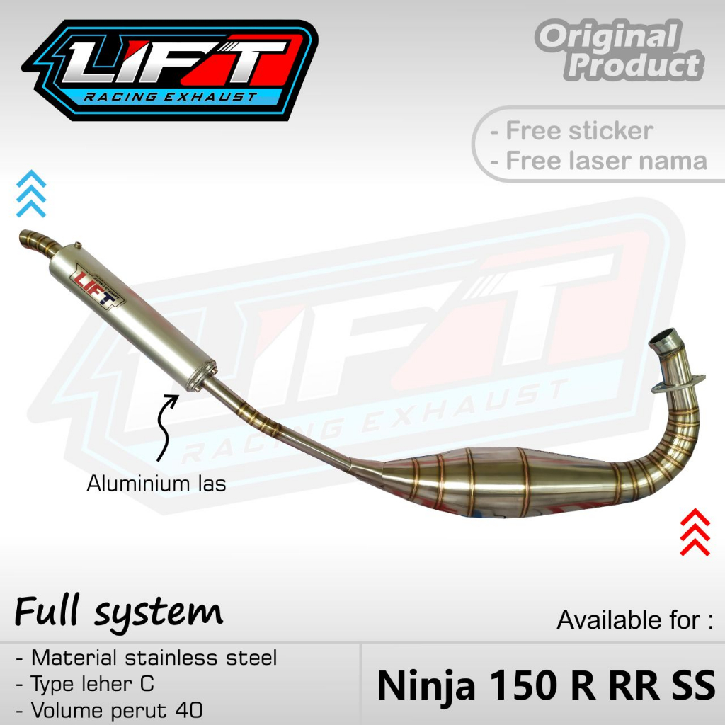 Jual Knalpot Racing Ninja R RR SS 2 Tak Kolong Stainless Silencer ...