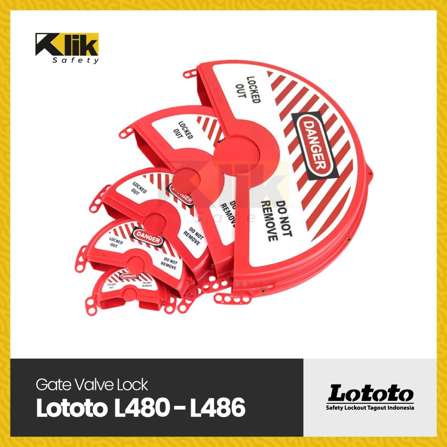Jual Gembok Safety Lototo Gate Valve Lockout L484 Dia 1" Original ...