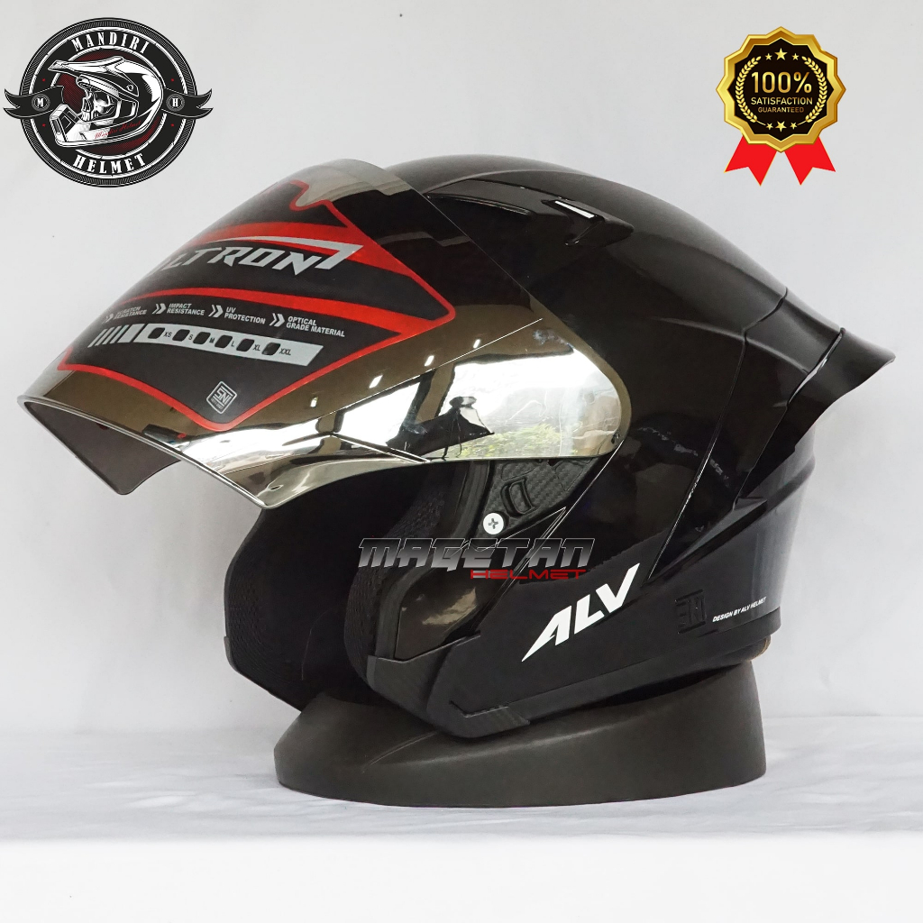 Jual Helm ALV Ultron Original SNI Gratis Ongkir PAKET GANTENG Kaca Silver Clear | Shopee Indonesia