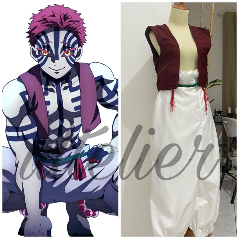 Jual Akaza Demon Slayer kimetsu no yaiba Costume Cosplay | Shopee Indonesia