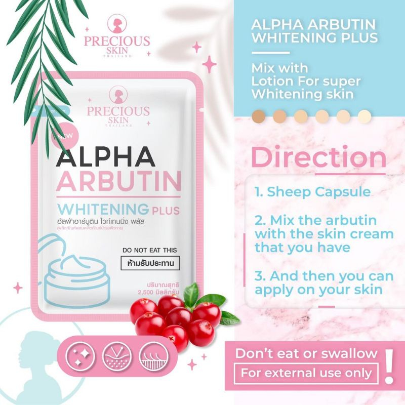 Jual PRECIOUS SKIN Alpha Arbutin 3 Plus Collagen Whitening / Lotion Powder | Shopee Indonesia